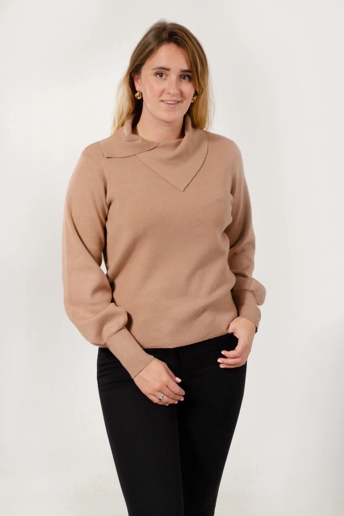 Layer Collar Puff Sleeve Jumper – Secret Label