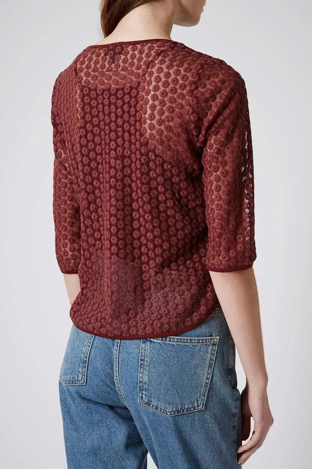 Topshop Daisy Lace Sheer Top – Secret Label