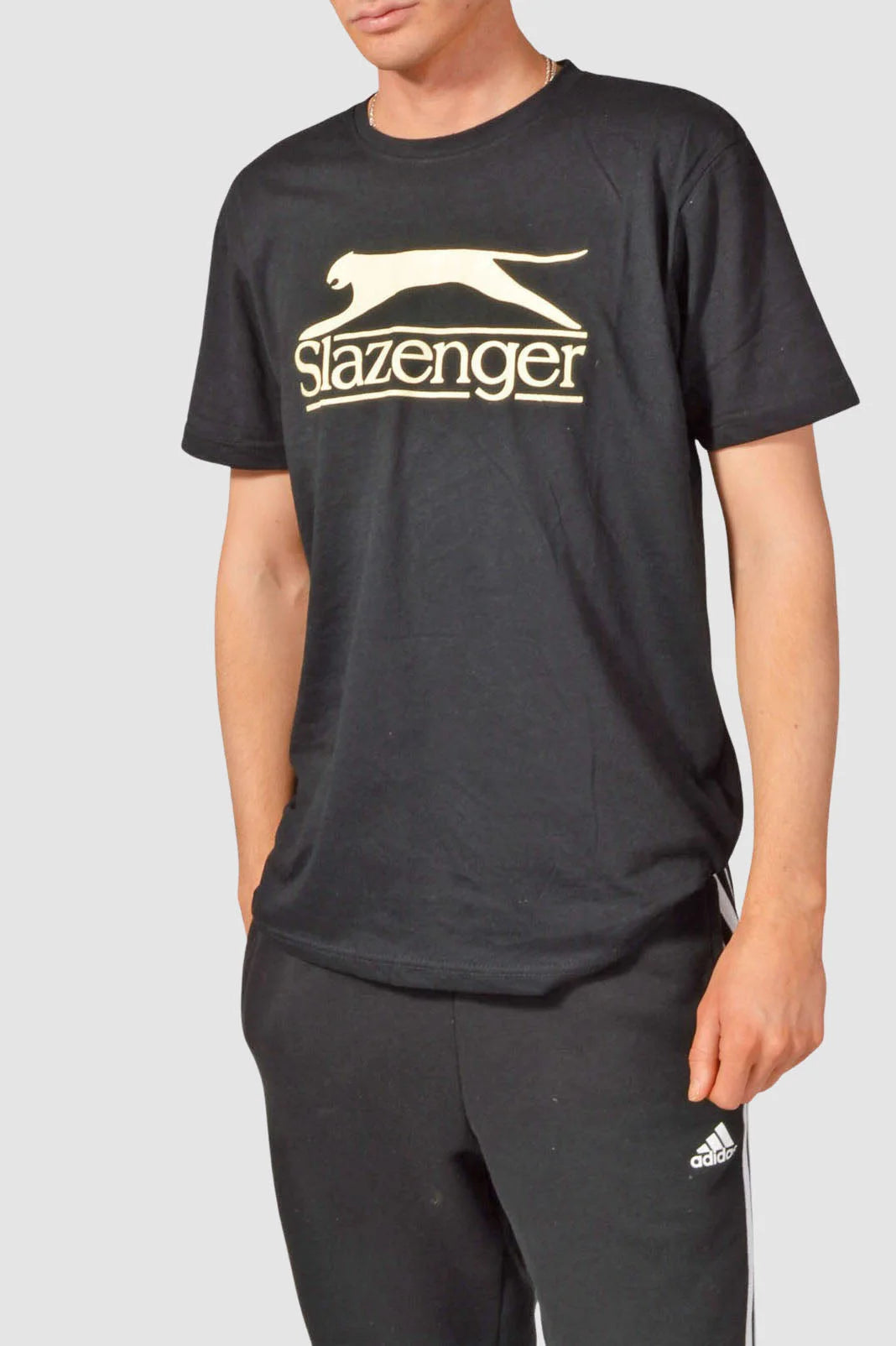 Slazenger Vintage Style Cat Logo T-Shirt