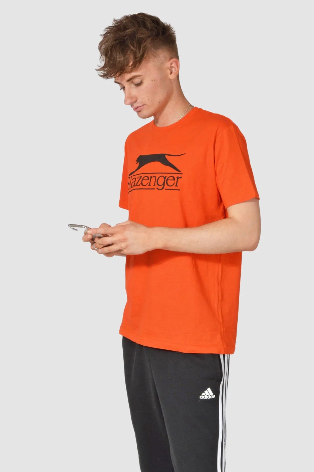 Slazenger Vintage Style Cat Logo T-Shirt