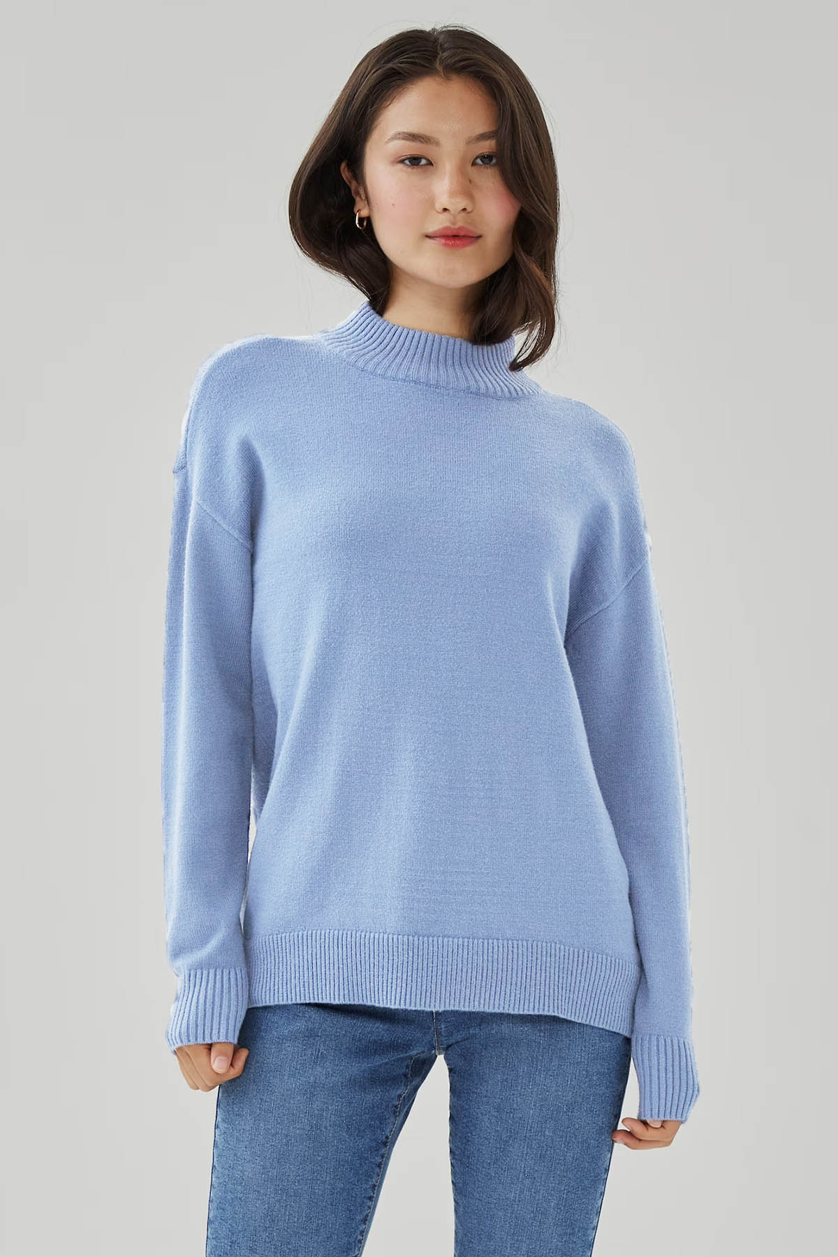 Funnel Neck Cuffed Jumper – Secret Label