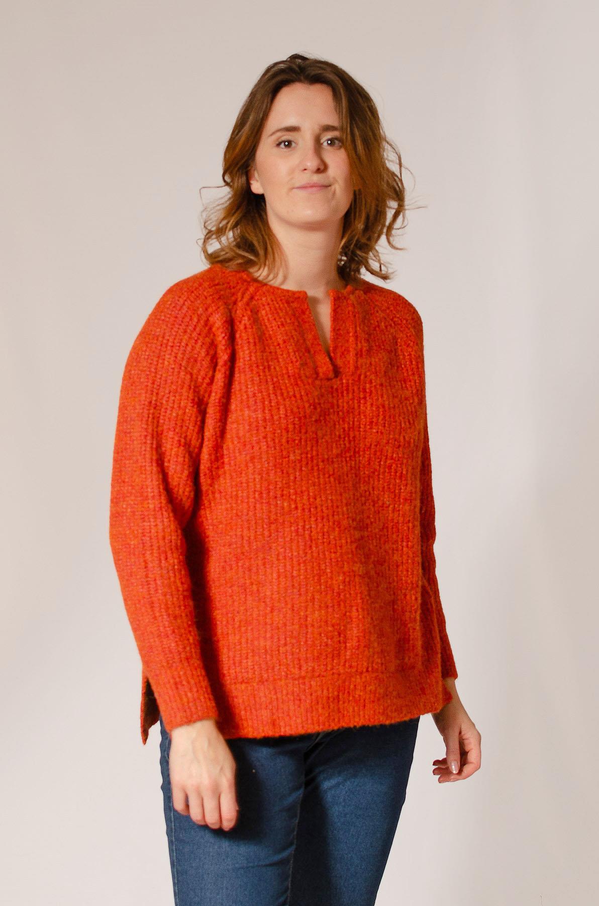Round Notch Neck Wool Blend Jumper – Secret Label
