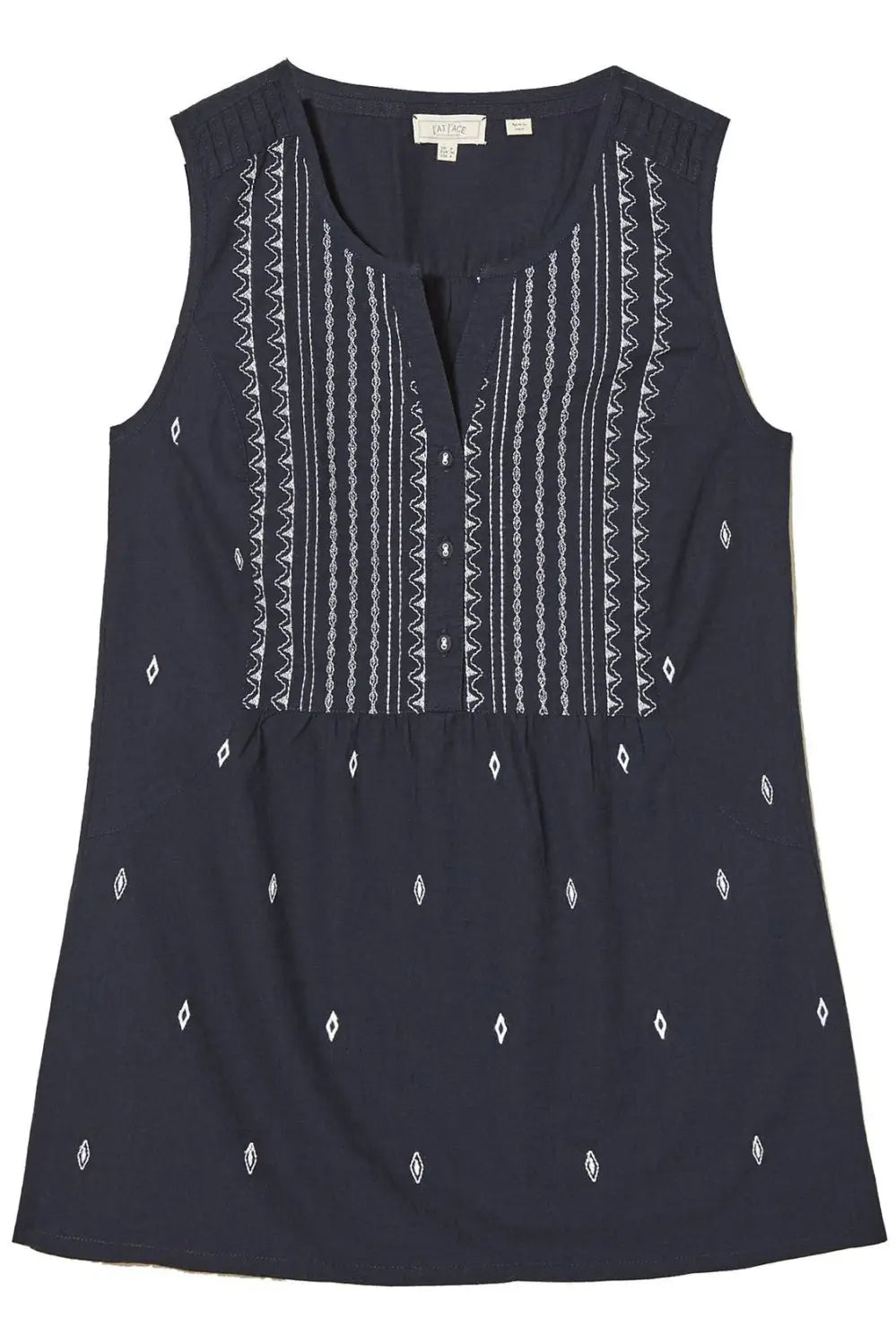 Ikat Embroidered Sleeveless Top – Secret Label