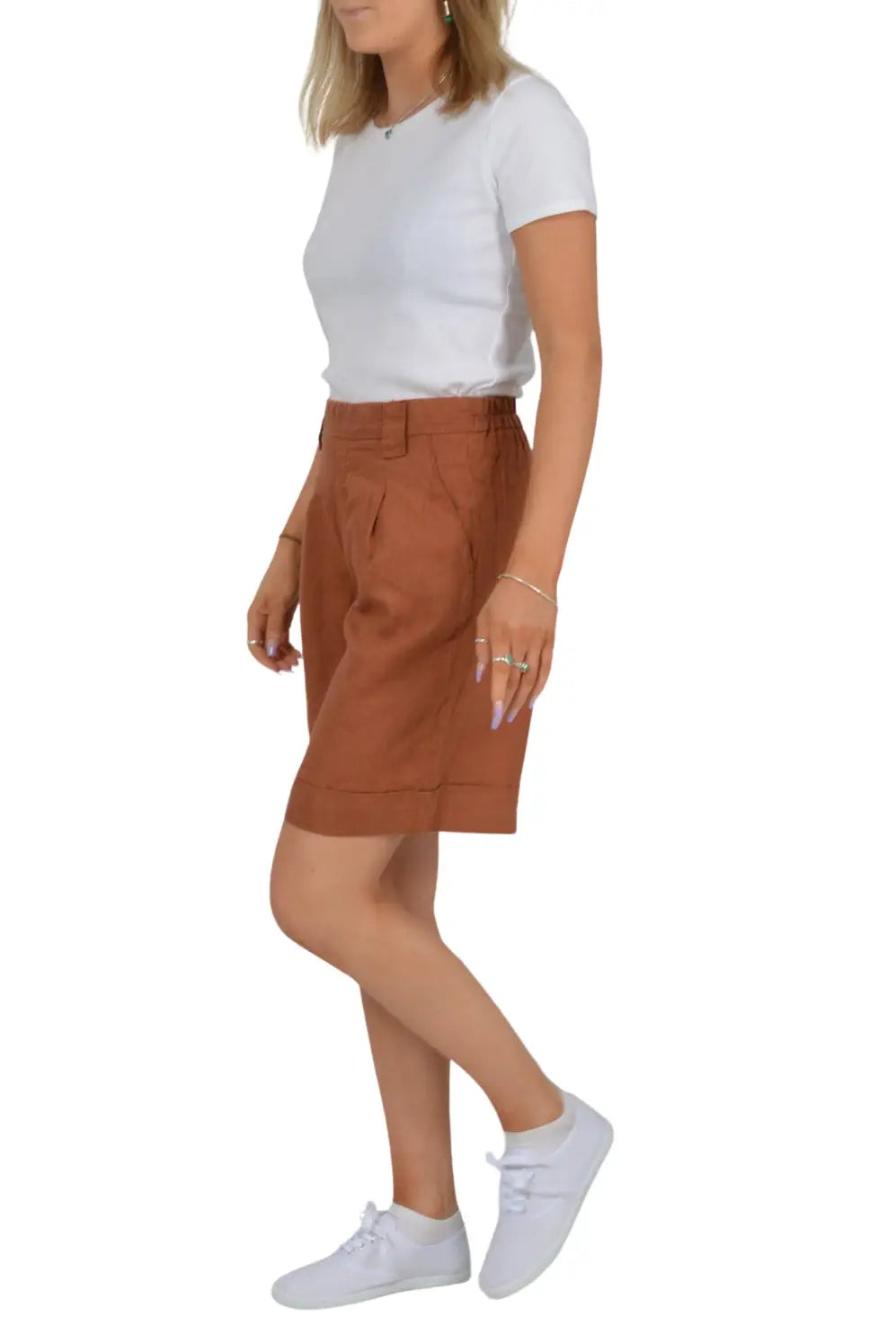 Wide Leg Linen Shorts – Secret Label